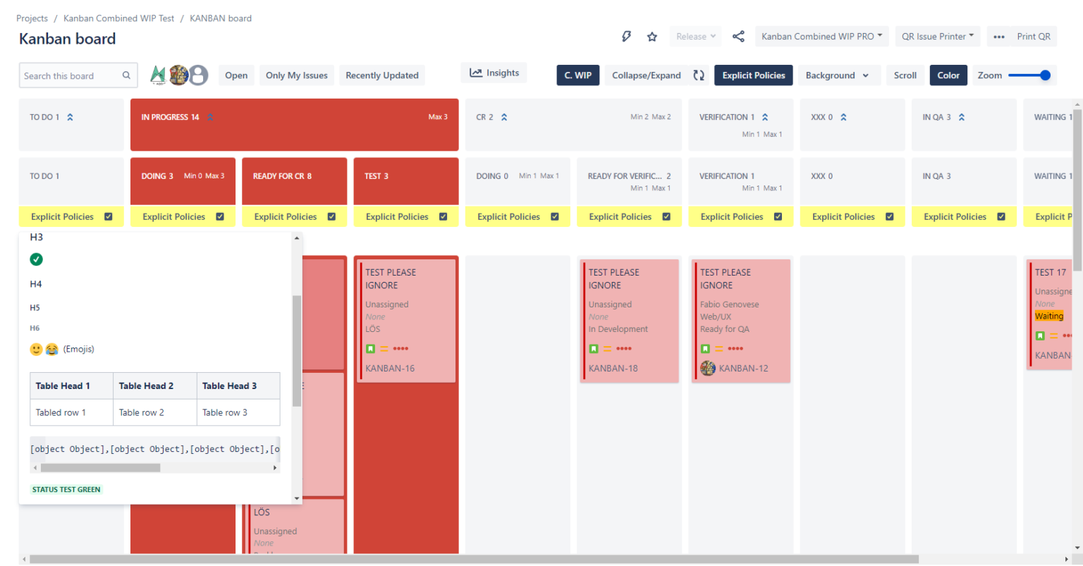 Now you can add Explicit Policies to the columns of your Kanban board in Jira - TecnoFor