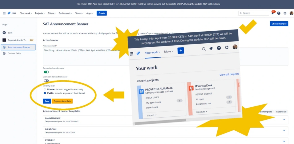 Enhance Your Jira Cloud Experience with Support Admin Tools & Announcement Banner - TecnoFor