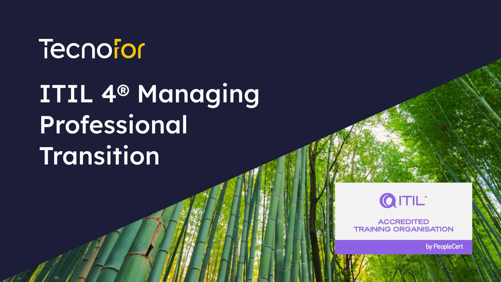 ITIL 4® Managing Professional Transition - TecnoFor