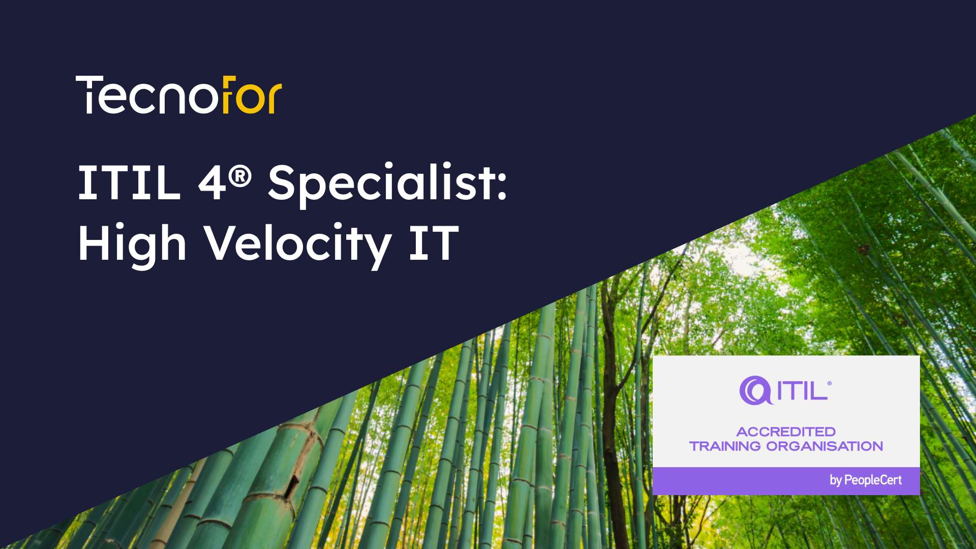 Curso ITIL 4® Specialist: High Velocity IT - TecnoFor
